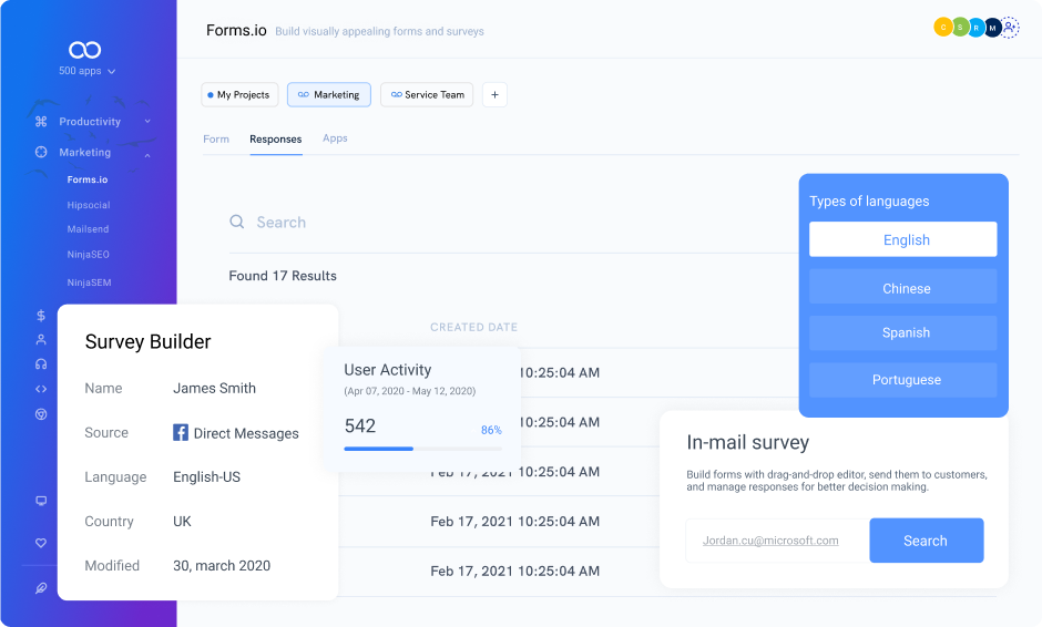 Custom Form Maker | Forms.io by 500apps